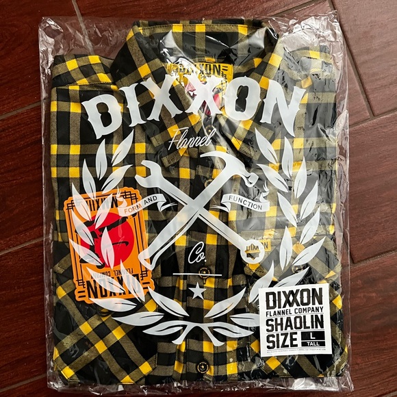 DIXXON | Shirts | Dixxon Shaolin Yellow And Black Plaid Flannel | Poshmark